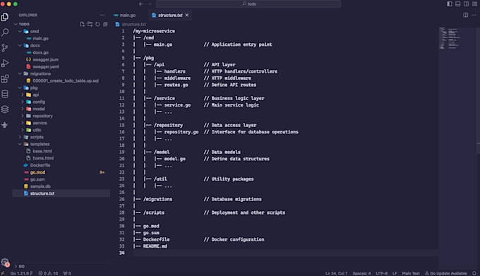 Build microservice, backend server or any project in golang by ...