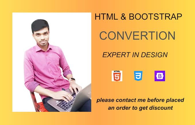 Convert psd to html and responsive with bootstrap latest by Mdfizar728 ...