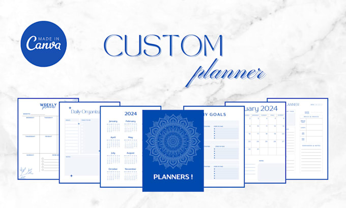 Design printable or digital planners, journals, 2024 calender by ...