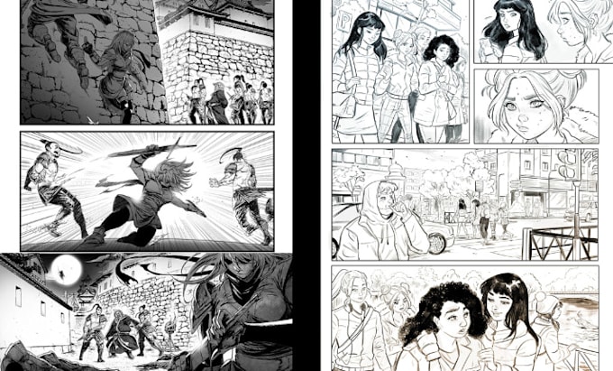 Draw anime manga comic book graphic novel nsfw comic book illustration ...