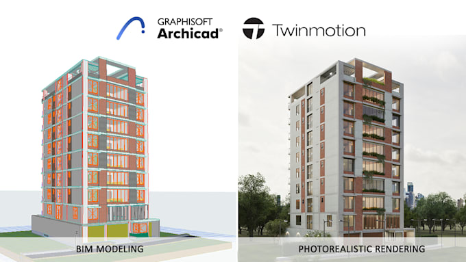 Do detailed archicad modeling and render with twinmotion by Neyamuli | Fiverr