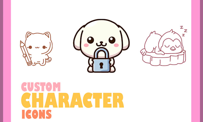 Design a set of custom character icons in 24 hours by Tetroediting | Fiverr