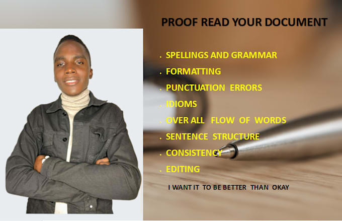 Proof read and edit your documents and texts by Brightdrako | Fiverr