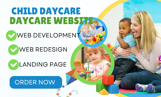 Design a day care website child care agency website daycare landing ...