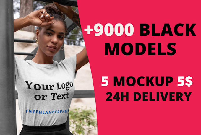 Make african american mockups for your business by Photosboost | Fiverr