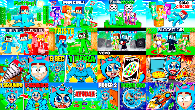 Minecraft thumbnail vip designer by Victorthumbmake | Fiverr