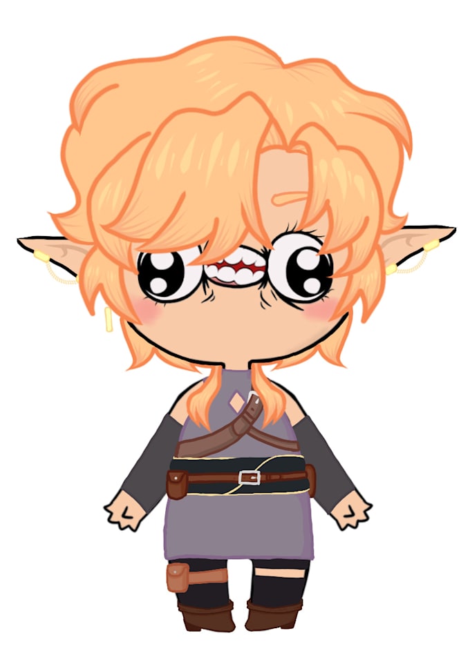 A derpy chibi png version of your model by Hobbitpotato | Fiverr