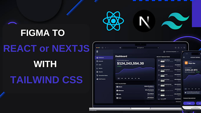 Convert design to react and nextjs web app with tailwind css by Danishasif | Fiverr