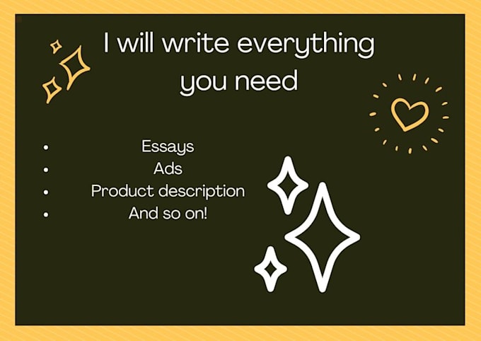Write everything you want by Jakib844bda | Fiverr