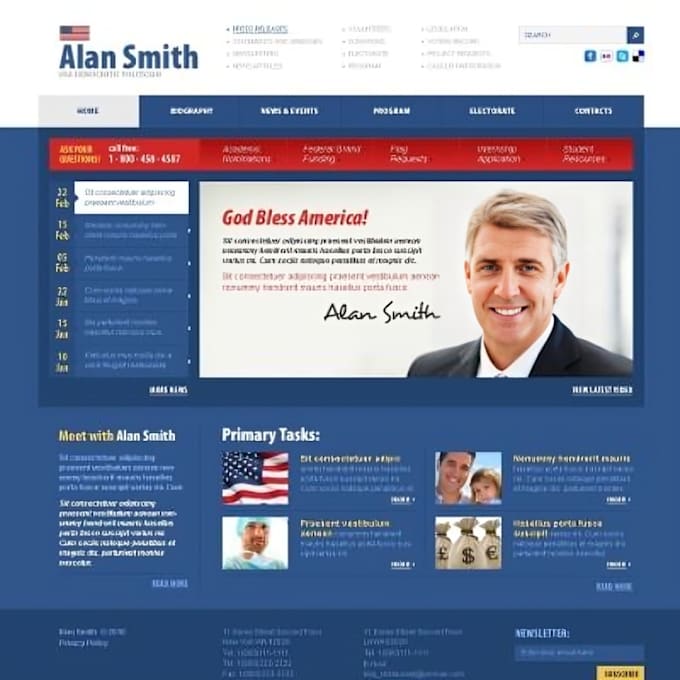 Create modern political campaign website, political website, election ...