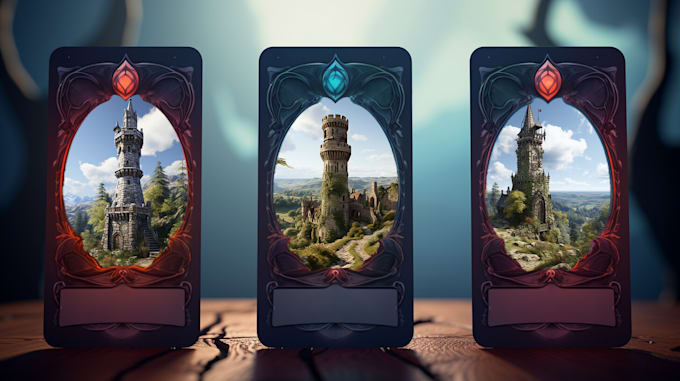 Design custom card game, card template, tarot card, tcg, game art by ...