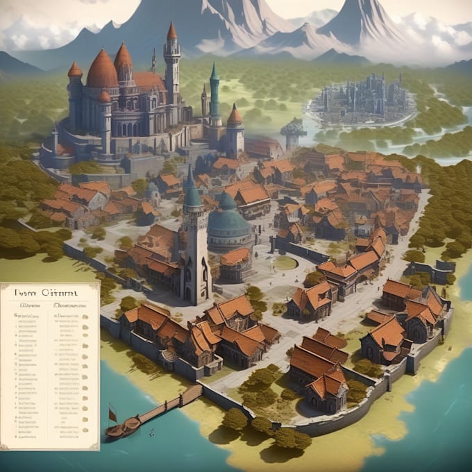 Create your fantasy city map using inkarnate by Furiout | Fiverr