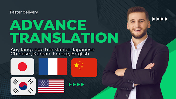Expert language translation japanese, france, chinese, by Amzad_h | Fiverr