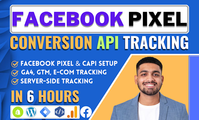 Set up facebook pixel, face book pixel conversion api, fb pixel, ga4 via gtm by Md_shahadat_h ...