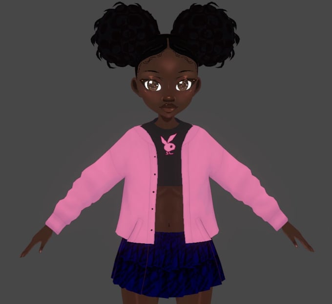 Do 3d cartoon character, character modeling, chibi model unity, blender ...