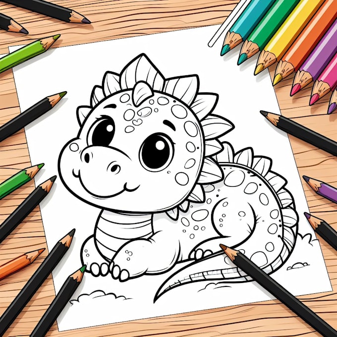 Create fun and colorful coloring pages for kids by Marioeugest | Fiverr