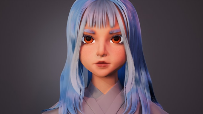 3d character model, stylized character, rigging in blender maya ...