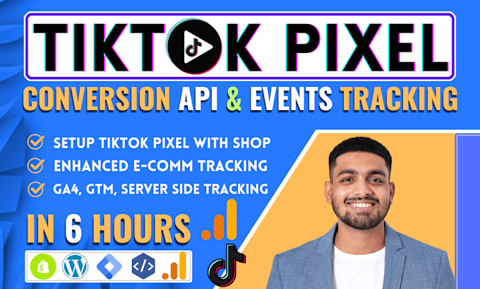 Setup tik tok pixel, tiktok pixel api, tiktok events api tracking via gtm, ga4 by Md_shahadat_h ...