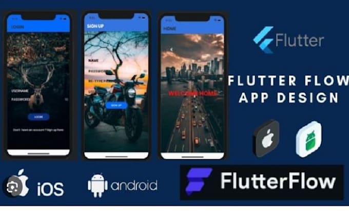 Create flutterflow, flutterflow app, mobile app development, design ...