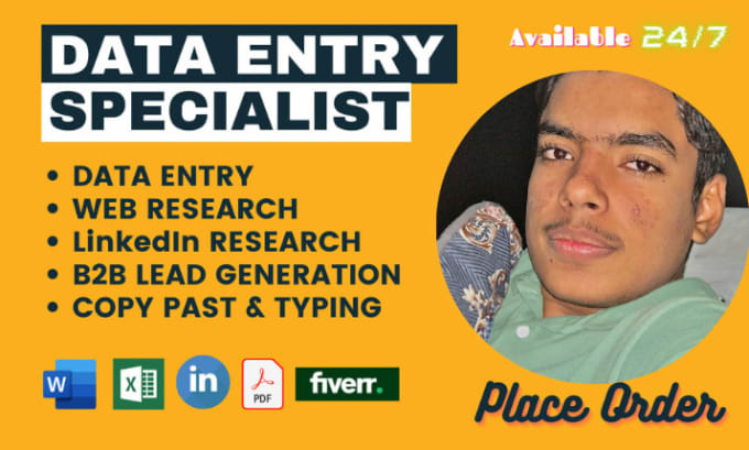 Do data entry typing work job, excel data entry, typing work, copy ... Do data entry typing work job, excel data entry, typing work, copy ...