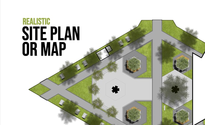 Render landscape site plan or map illustration by Thariqsalman | Fiverr