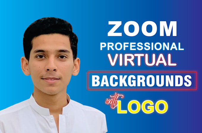 Create teams and zoom virtual office backgrounds with logo by Usama2005 ...