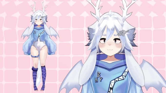 Design a professional live2d vtuber model, anime art ready to rig by ...