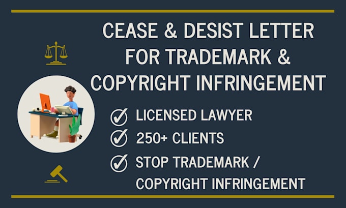Draft cease and desist letter for trademark and copyright infringement ...
