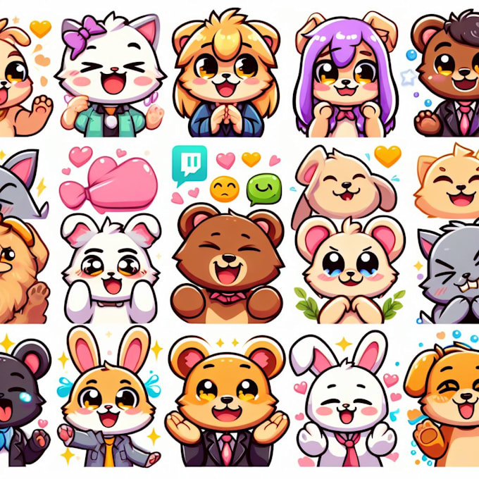 Create anime custom emotes for your twitch or discord by Sino_0 | Fiverr