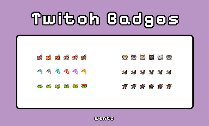 Create pixel art twitch badges by Wentogames | Fiverr