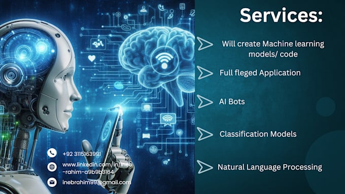Create machine learning models for your projects by Inebrahim | Fiverr Create machine learning models for your projects by Inebrahim | Fiverr