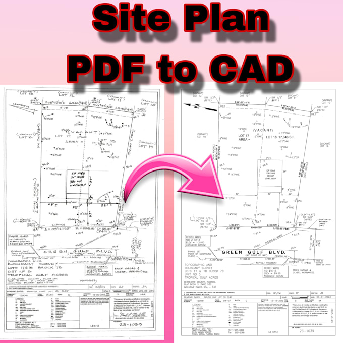 Draw site plan, survey plan pdf to cad, google earth by Sathidas_cad ...