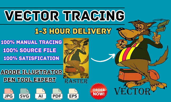 Vector tracing convert image to vector logo to vector png jpeg by Muqdas_graphix | Fiverr
