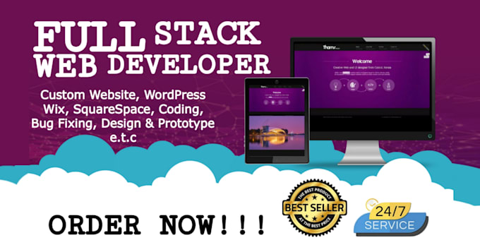 Be your full stack web developer react java spring html css angular dot net core by Ilyas_tim ...