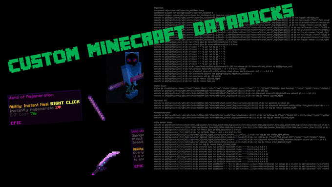 Code a custom datapack for you by Redstonevx | Fiverr