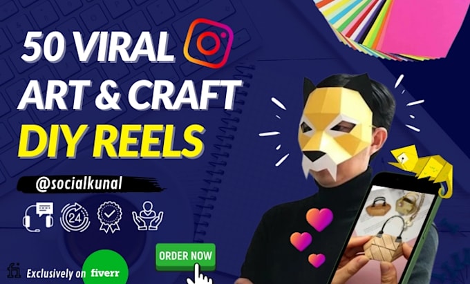 Provide viral diy art and craft reels by Socialkunal | Fiverr