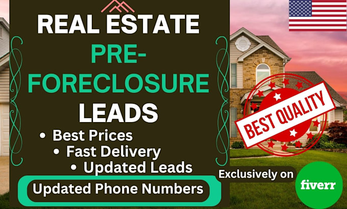 Provide preforeclosure real estate leads with skip tracing by Skiptracing0786 | Fiverr