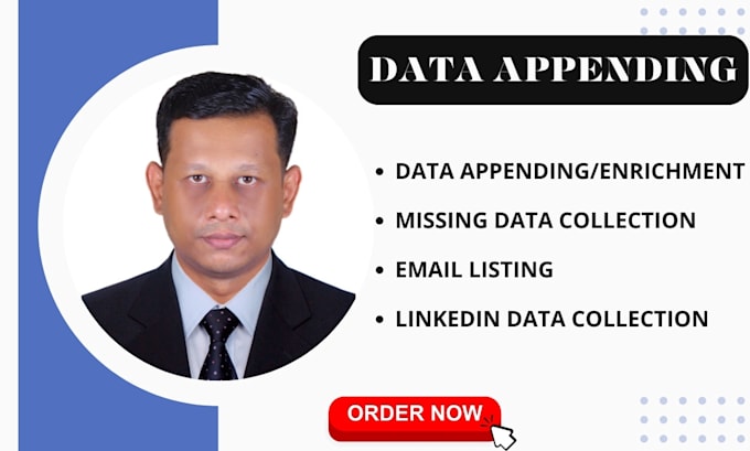 Do accurate data appending and data entry in timely manner by Starofmaster100 | Fiverr