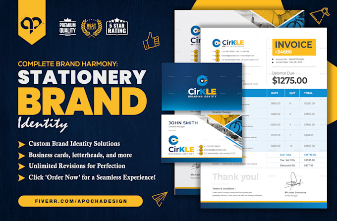 Create unique stationery design for your company or business by ...