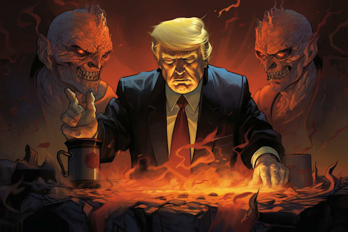 Create a political cartoon art by Dagorlad | Fiverr