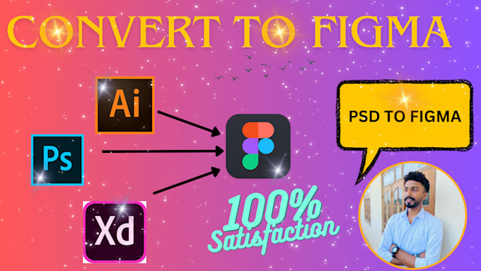 Convert from psd to figma or image to figma, adobe xd by Tharindunir ...