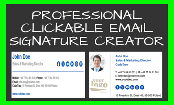Create professional clickable email signature by Emergingpro | Fiverr