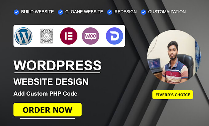 Make design redesign clone and customize the wordpress site by Alif_ai | Fiverr