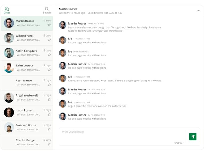 Build a real time chat application using django rest framework by Joyislam1954 | Fiverr