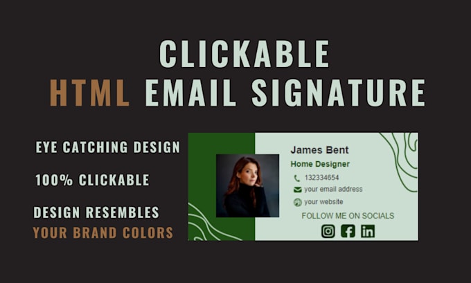 Create html email signature by Ajmine_rifat | Fiverr