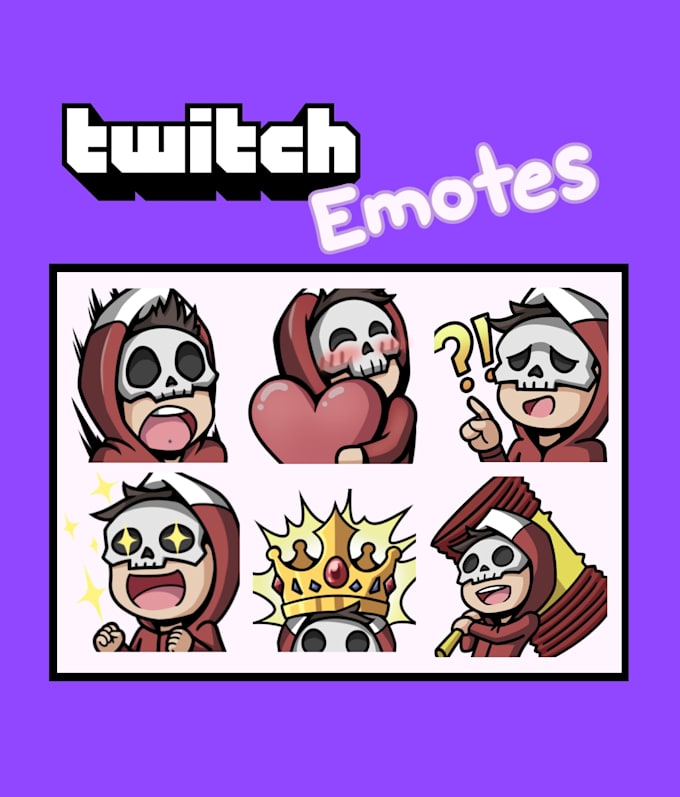 Draw twitch emotes for you by Shinewbie_art | Fiverr