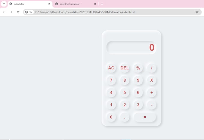 Make calculator with css, javascript, and html by Aizamubashar001 | Fiverr