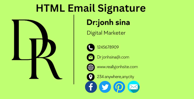 Create custom html email signature by Kajimahmed | Fiverr