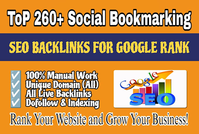 Do 260 social bookmarking seo backlinks for website ranking by ...