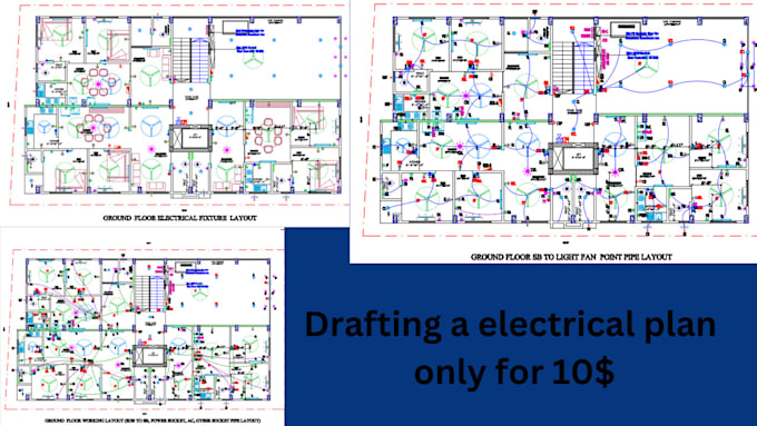 Darft full electrical plan by Jihad_66 | Fiverr